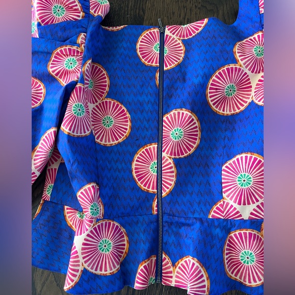 Autumn Adeigbo | Tops | New Mallory 4 Peplum Lace Up Puff Sleeve ...